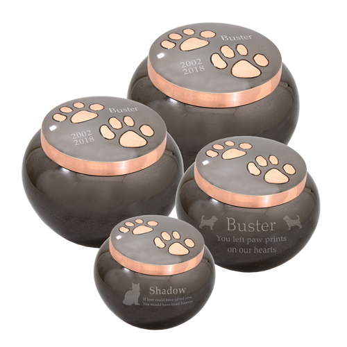 Copper Paw Prints Cremation Urn — Afterlife Essentials