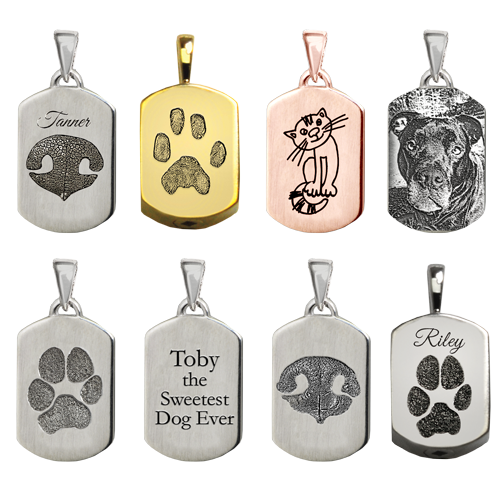 Pet Personalized Petite Dog Tag Cremation Jewelry — Afterlife Essentials