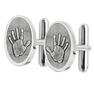 Sterling Silver Cuff Links Handprint Fingerprint Memorial Jewelry ...