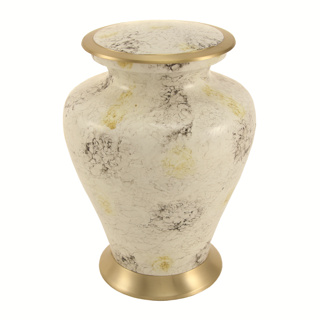 Glenwood White Marble Large/Adult Cremation Urn — Afterlife Essentials