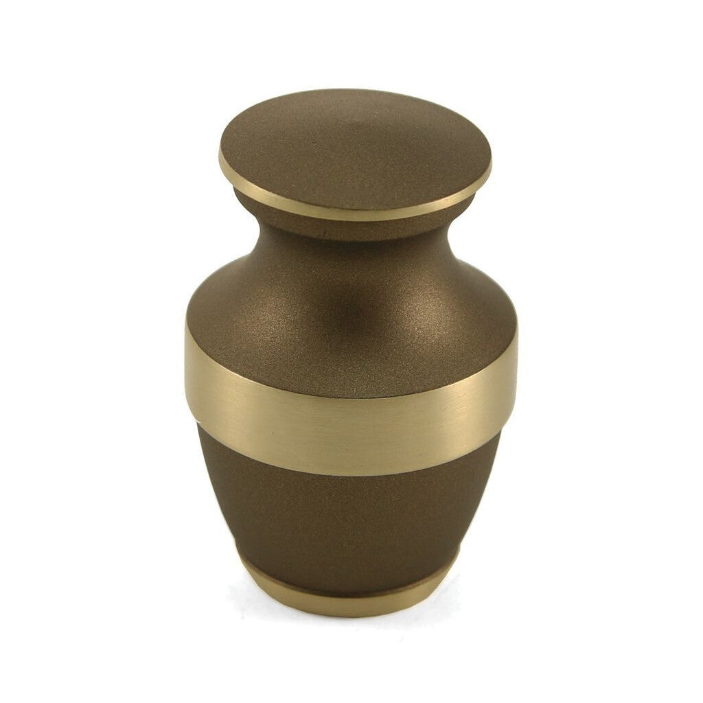 Lineas Rustic Bronze Individual Keepsake with velvet bag Cremation Urn ...