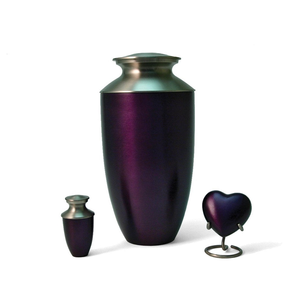 Monterey Purple Heart Keepsake with velvet box Cremation Urn ...