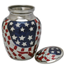 American Flag Brass Medium 68 cu in Cremation Urn — Afterlife Essentials