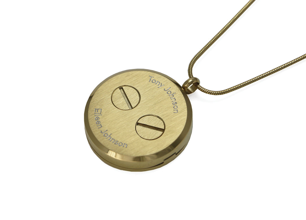 Round Pendant Companion Photo Necklace Cremation Jewelry — Afterlife ...